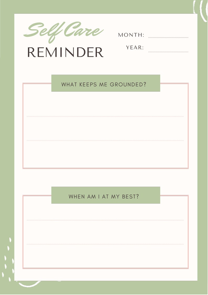 Self Care Planner, Wellness Planner, Mindful Self Love Journal ...