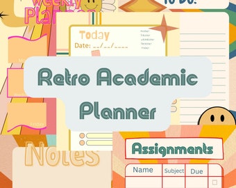 Retro Academic Planner - Etsy