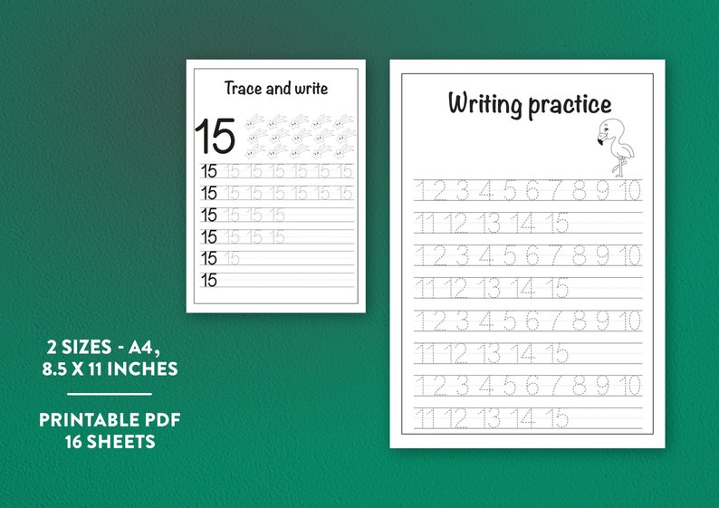 TRACE AND WRITE Numbers | Numbers Handwriting Practice | Printable ...