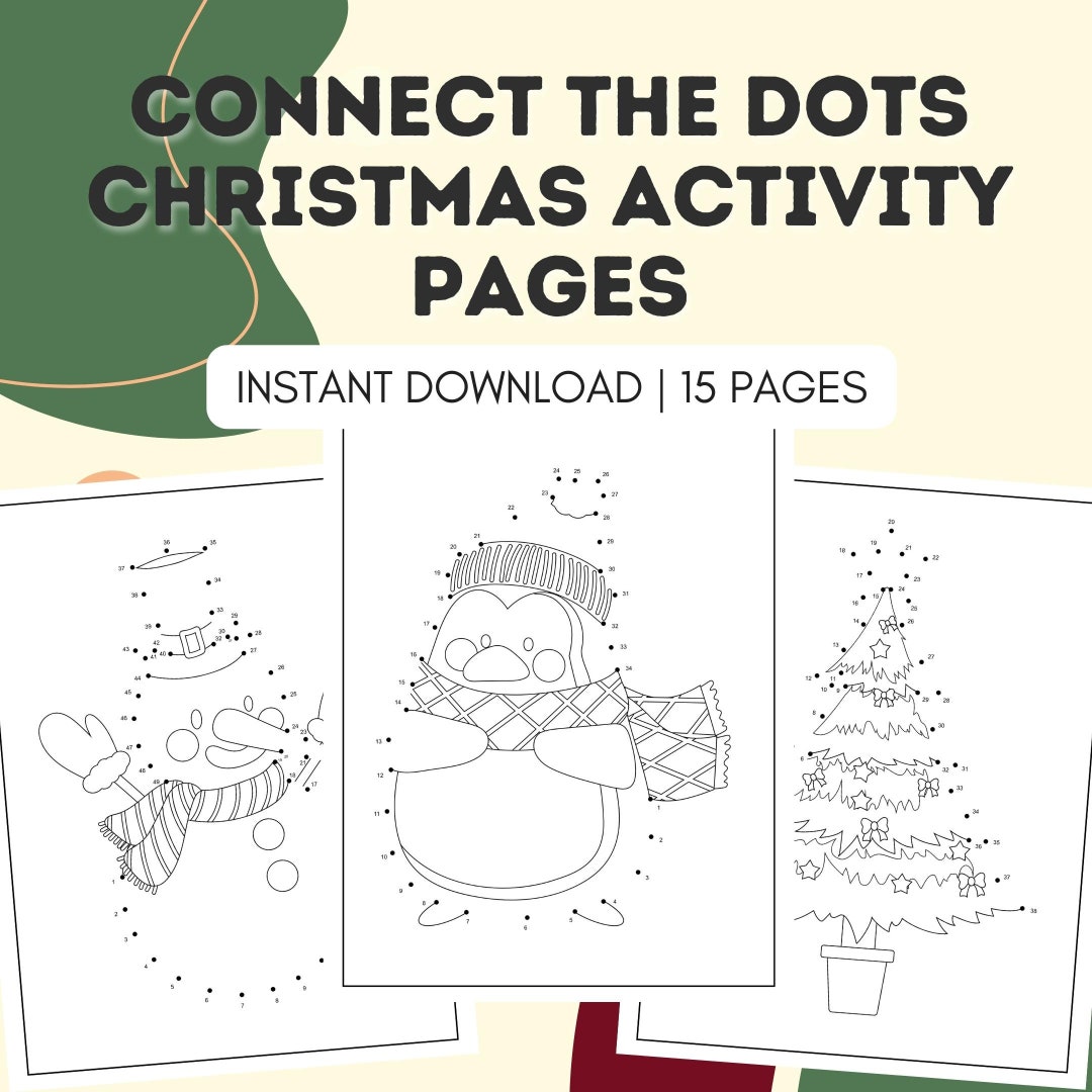 Christmas CONNECT THE DOTS Worksheets for Kids | Printable Classroom ...