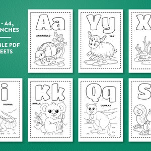 A to Z Printable Alphabet Coloring Pages | Preschool Kindergarten ...