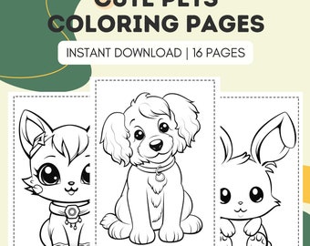 20 Printable Activities for Kids Animal Colouring Activity Bundle ...