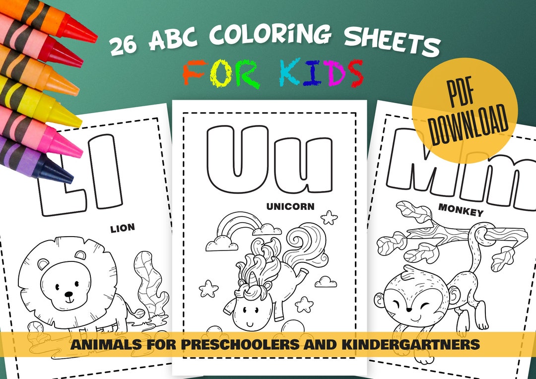 A to Z Printable Alphabet Coloring Pages | Preschool Kindergarten ...