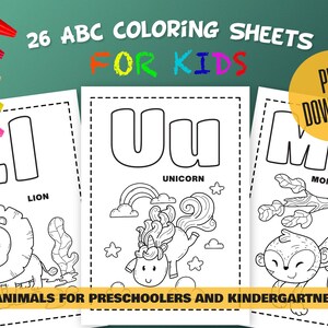 A to Z Printable Alphabet Coloring Pages | Preschool Kindergarten ...