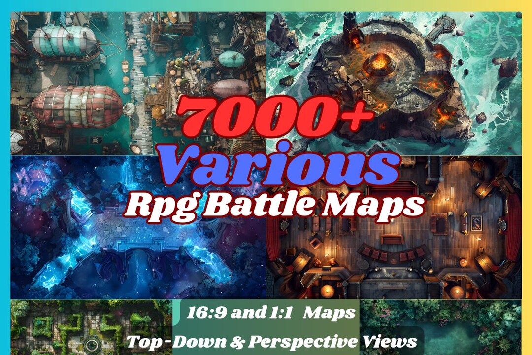 Rpg Battle Maps Bundle,dnd Maps Bundle,digital Rpg Maps,wide View 16:9 ...