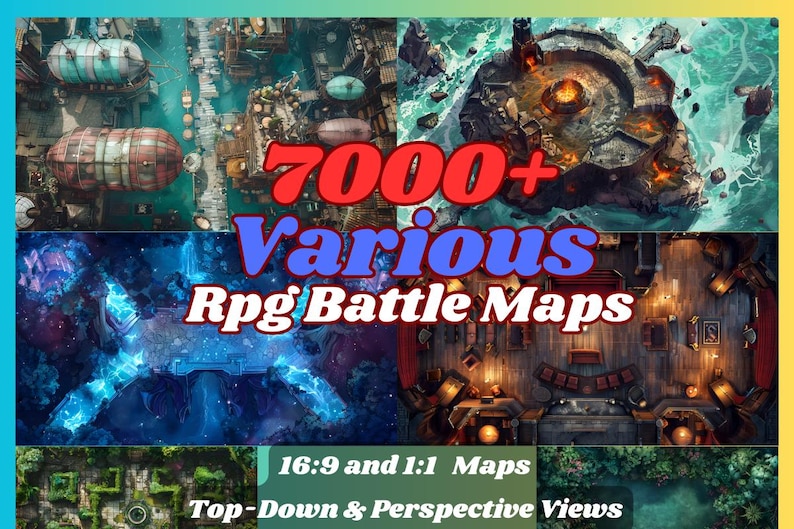 Rpg Battle Maps Bundle,dnd Maps Bundle,digital Rpg Maps,wide View 16:9 ...