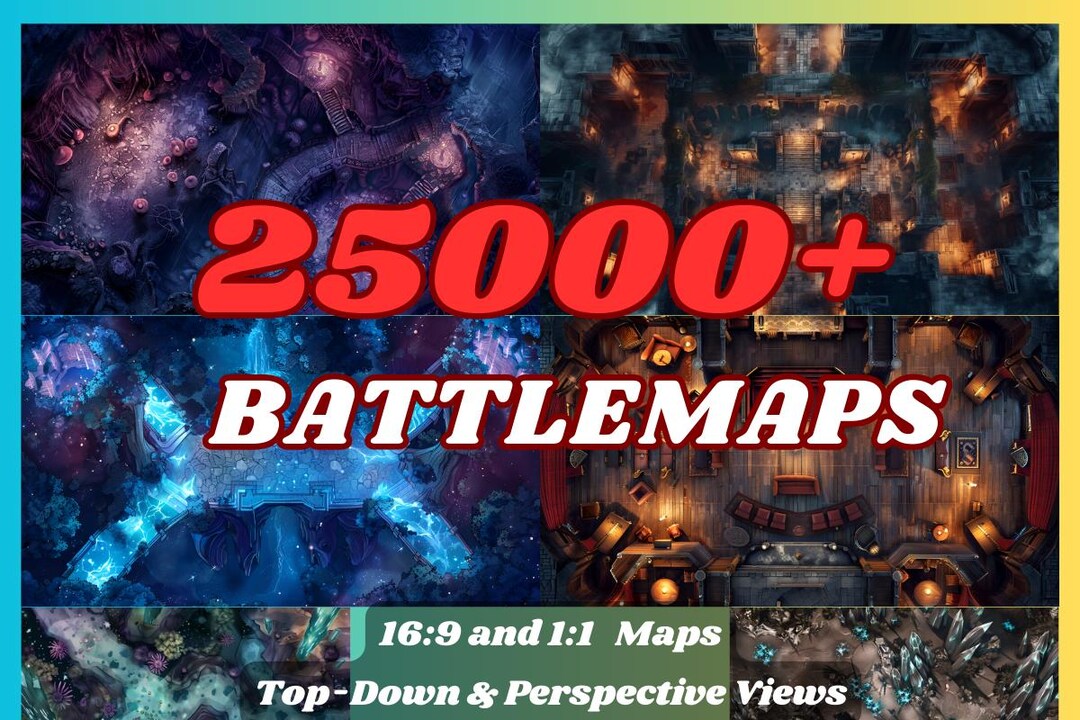 Battle Maps Bundle, Dnd Maps Bundle, RPG Battle Maps,dungeons and ...