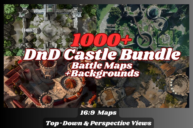 Castle Battlemaps Bundle for Rpg,maps for Dungeons & Dragons,battle Map ...