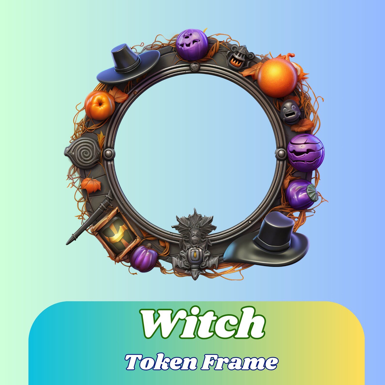Witch Token Border Frame Dnd | Digital Token for Dnd, Foundry VTT ...