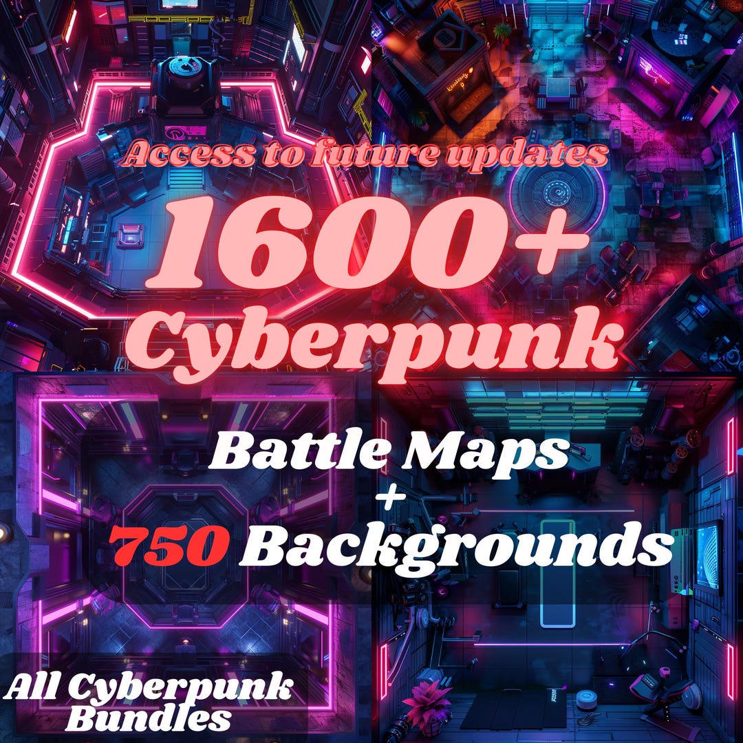 Cyberpunk Battlemap Bundles for Rpg,maps for Dungeons & Dragons ...