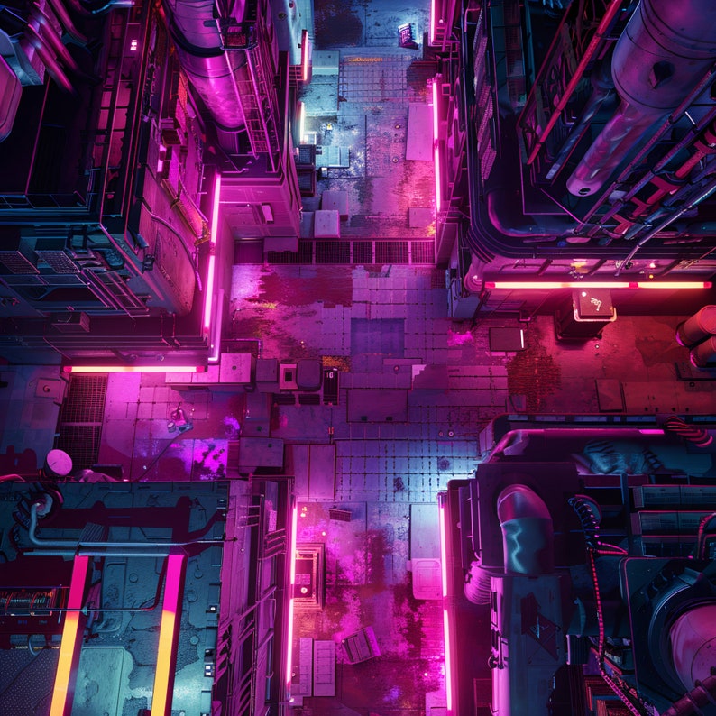 Cyberpunk Battlemaps Bundle for Rpg,maps for Dungeons & Dragons,cyberpunk Battle Maps,dnd Battle ...