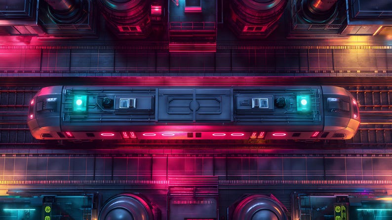 37 Cyberpunk Train Station Battle Maps for Dnd and RPG – Sci-fi Digital ...