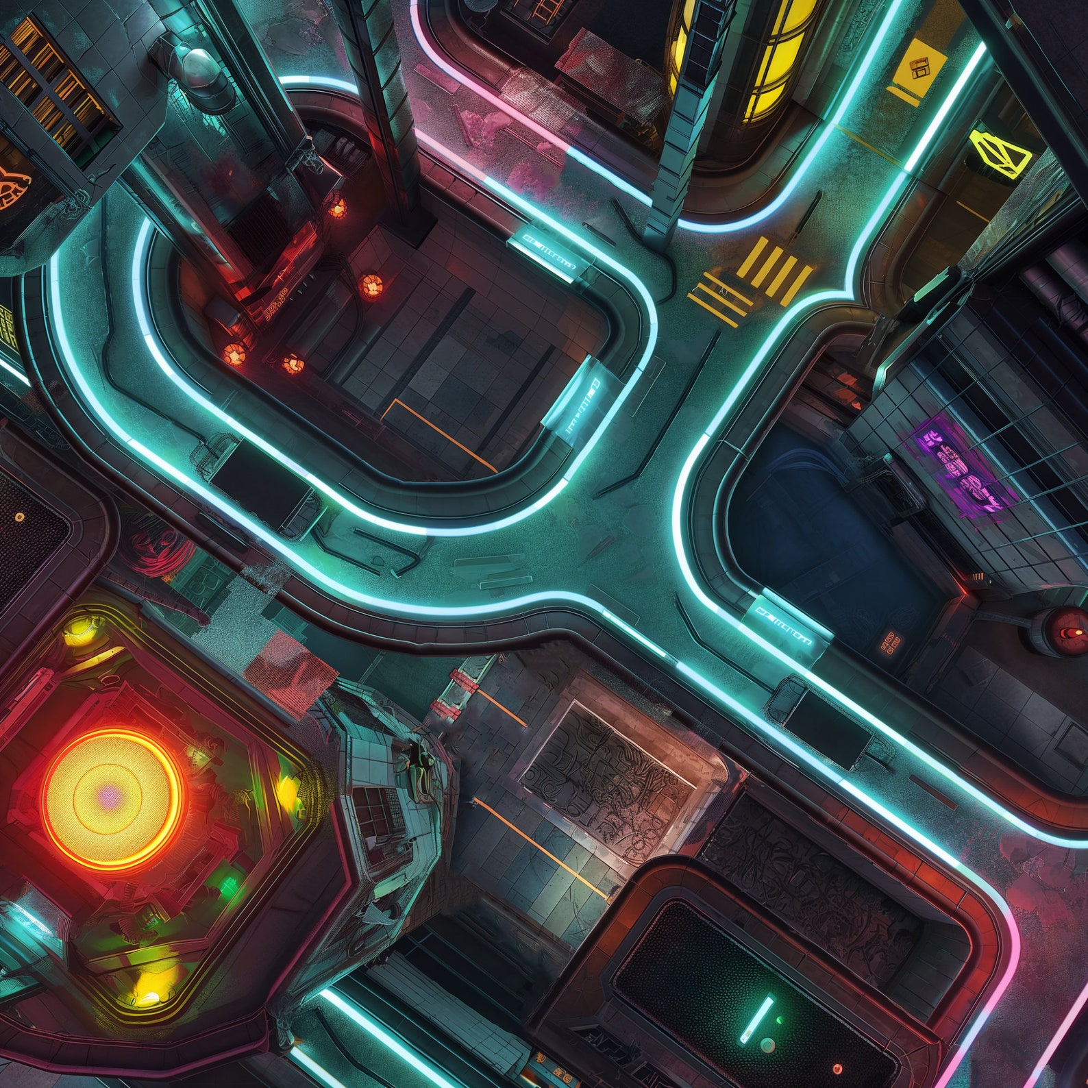 Cyberpunk Battlemaps Bundle for Rpg,maps for Dungeons & Dragons,cyberpunk Battle Maps,dnd Battle ...