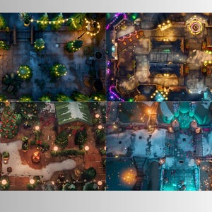 Christmas Battle Maps Bundle for Rpg,maps for Dungeons & Dragons ...