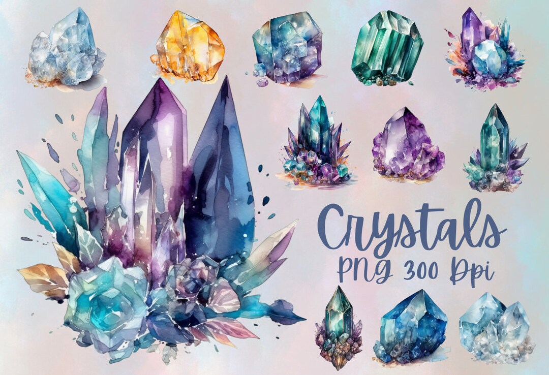 Crystals Png Clipart,crystal Digital Download Designs, Sublimation ...
