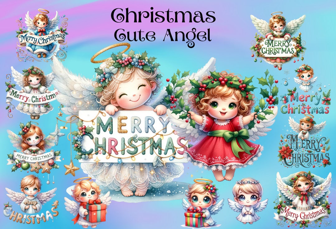 Christmas Cute Little Angel PNG, Little Angel Graphic,christmas Clipart ...