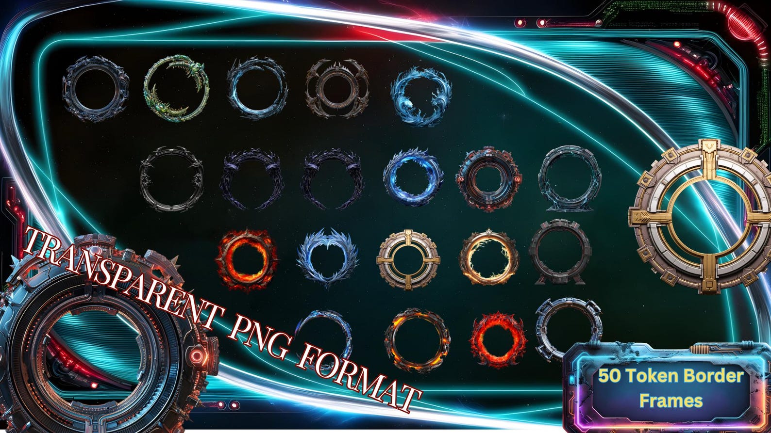 50 Sci-fi Rpg Token Borders | Digital Token for Dnd, Foundry VTT ...