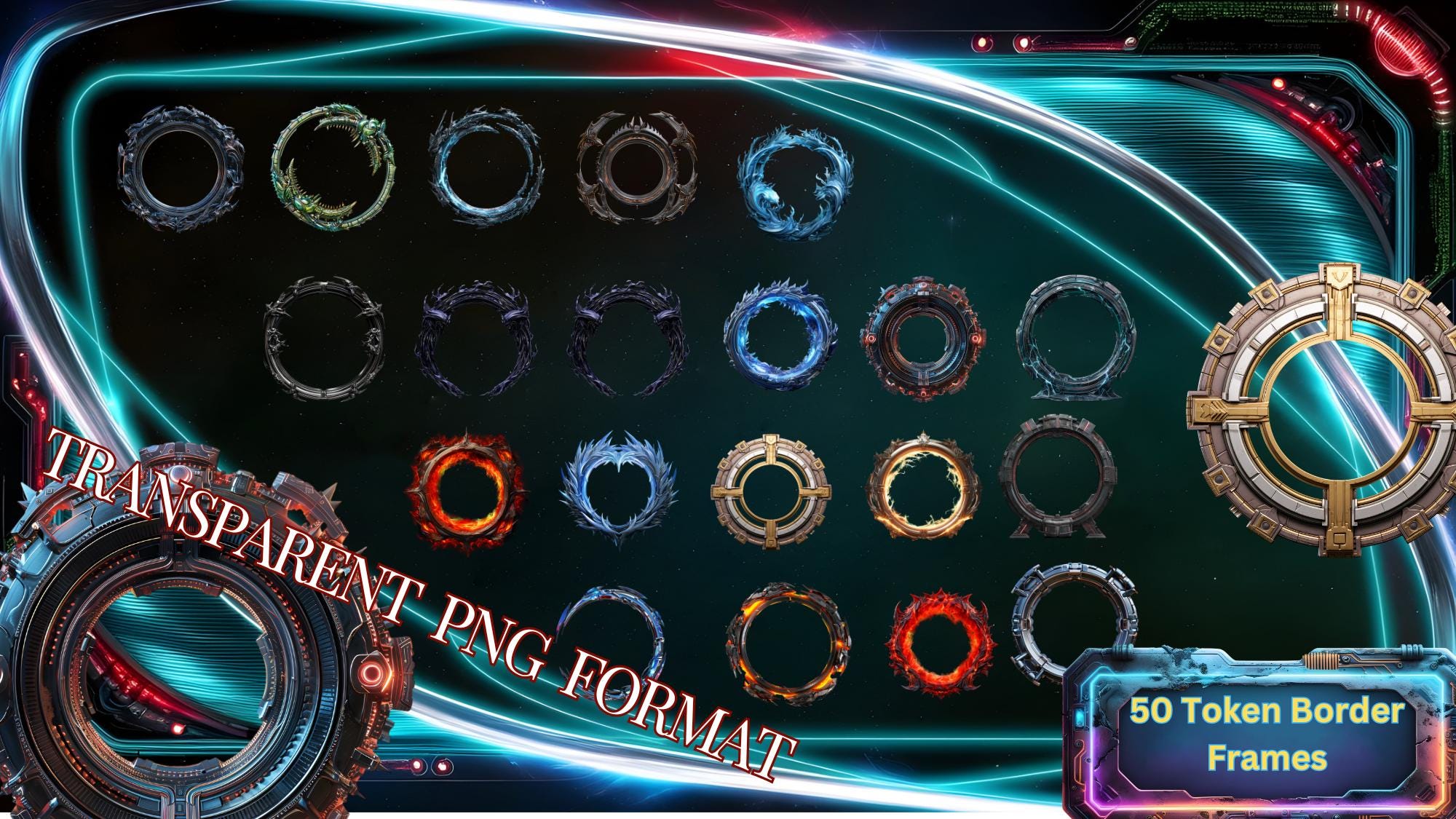 50 Sci-fi Rpg Token Borders | Digital Token for Dnd, Foundry VTT ...