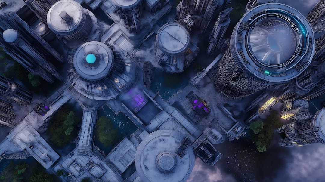 110+ Sci-fi City Battle Maps for TTRPG ,dnd Maps,sci-fi RPG Battlemap ...
