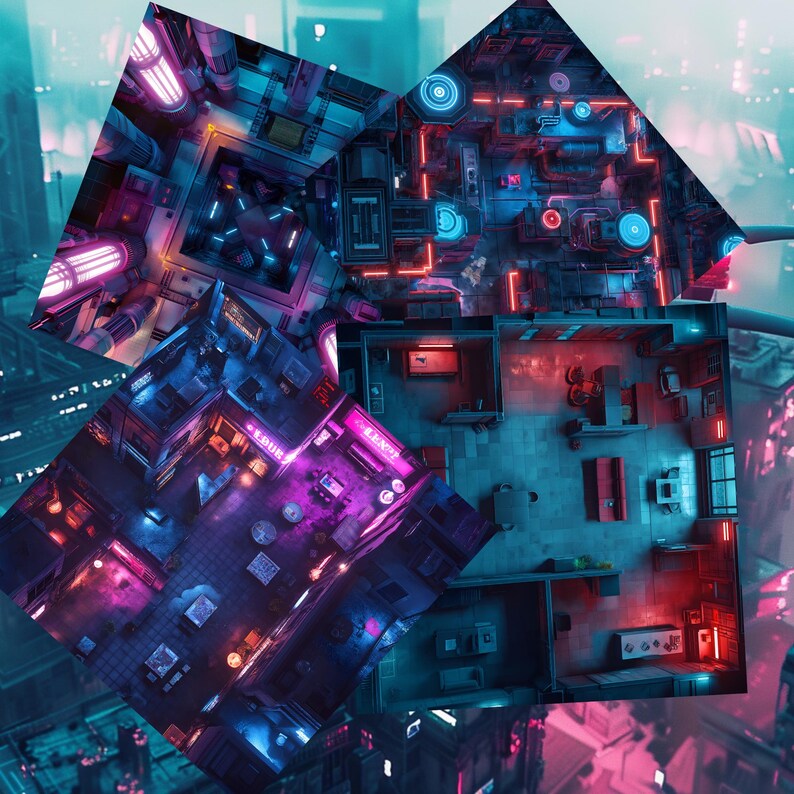 Cyberpunk Battlemaps Bundle for Rpg,maps for Dungeons & Dragons ...