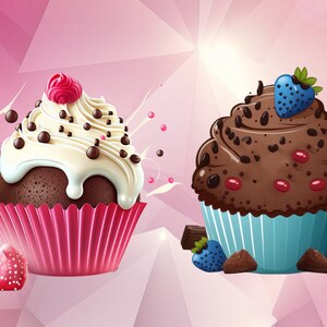 Muffin Digital Clipart Png,clipart Cupcake Muffin, Digital Bakery ...