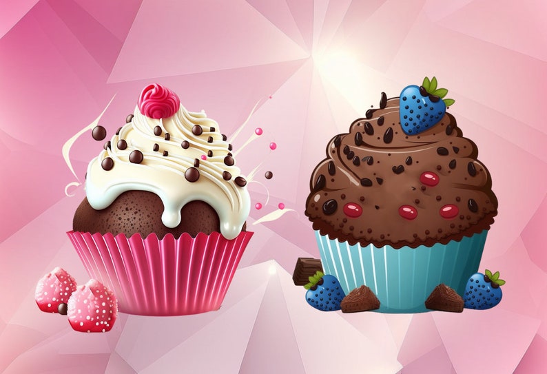 Muffin Digital Clipart Png,clipart Cupcake Muffin, Digital Bakery ...