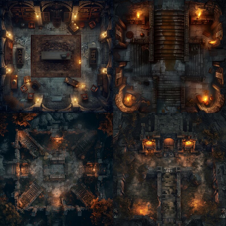Spooky Horror Battlemaps Bundle for Rpg,maps for Dungeons & Dragons ...