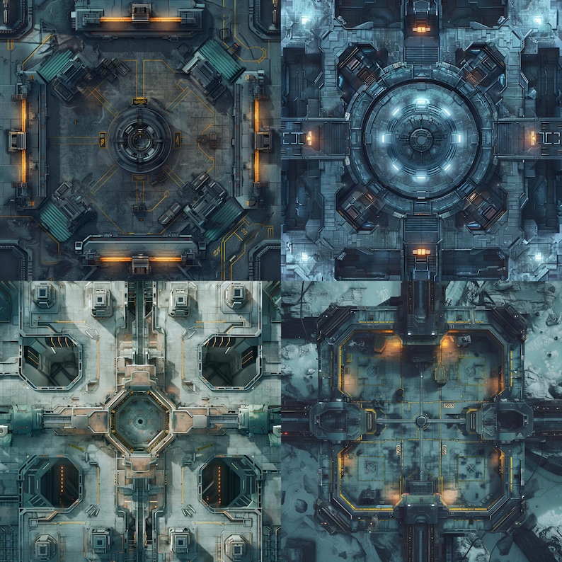 Futuristic Battlemaps Bundle for Rpg,maps for Dungeons & Dragons ...