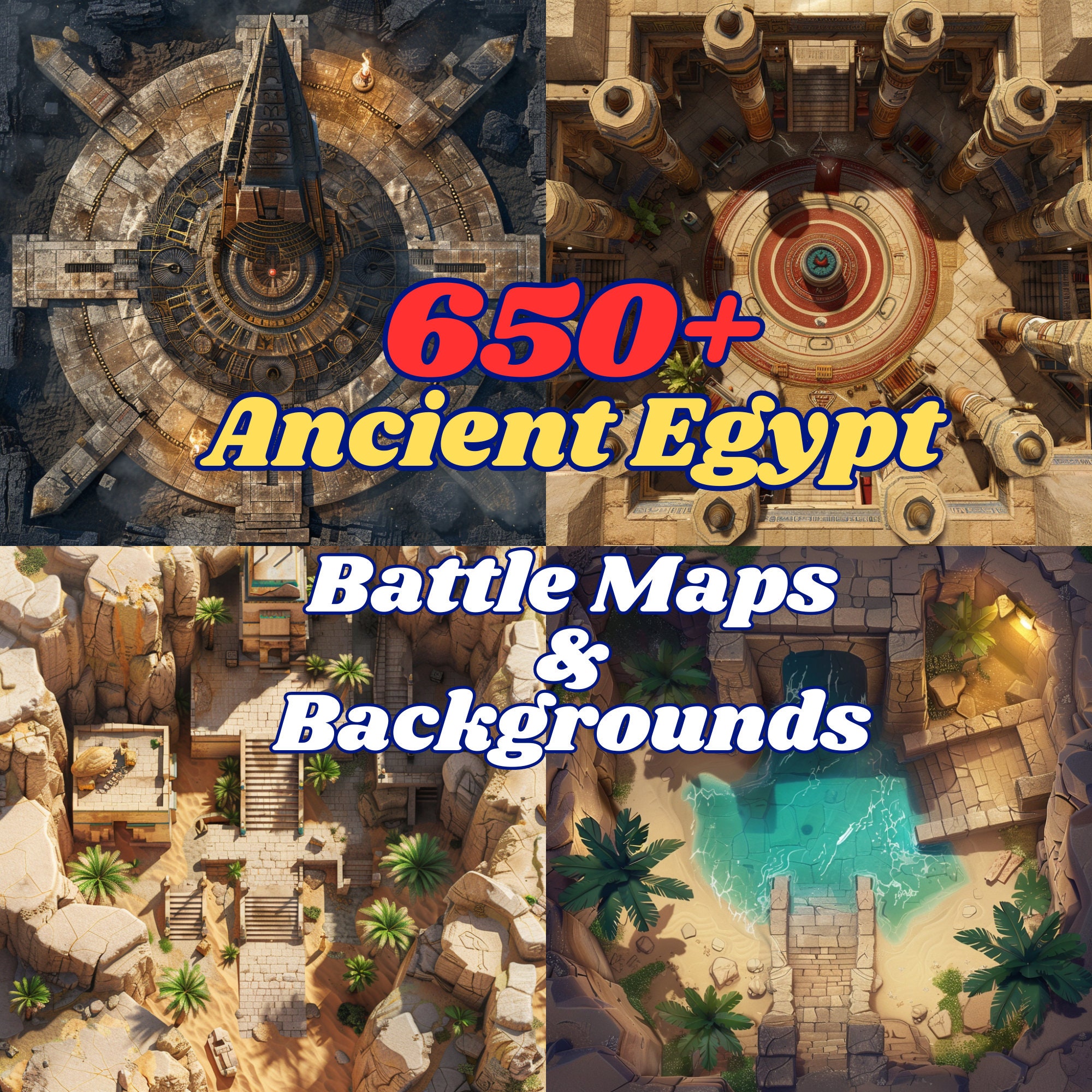 Ancient Egypt Battlemaps Bundle for Rpg,maps for Dungeons & Dragons ...