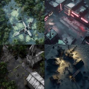 Post Apocalyptic World Battlemaps Bundle for Rpg,maps for Dungeons & Dragons,post Apocalyptic ...