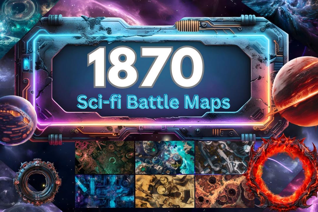 Dnd Battle Maps Bundle,1870 Sci-fi Battle Maps, Alien Maps,commercial ...