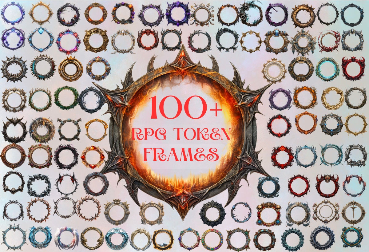 Border Frame Bundle Dnd Token Digital Token for Dnd, Foundry VTT ...