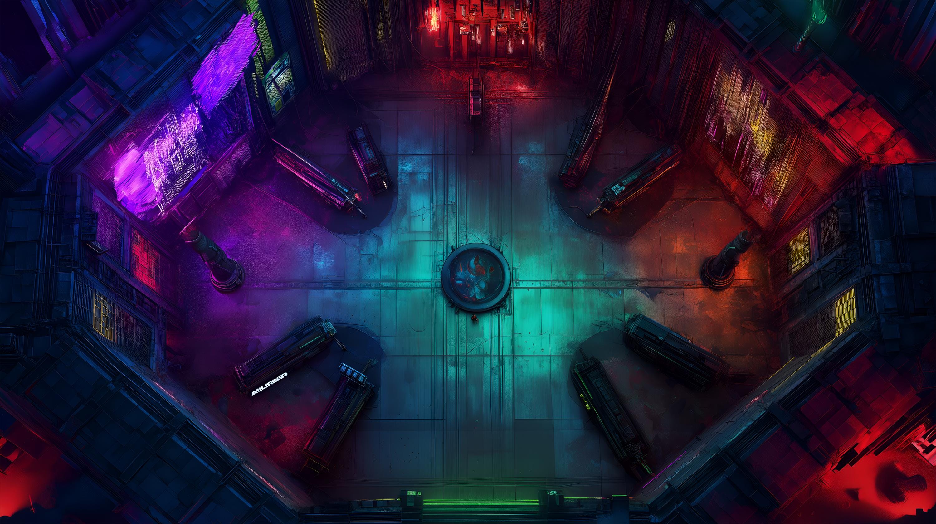 Cyberpunk Arena Battlemap Bundle for Rpg,maps for Dungeons & Dragons ...
