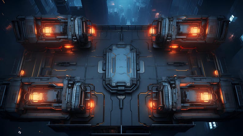 15 Cyberpunk Roof Top Battle Maps for Dnd and RPG – Sci-fi Digital Map ...