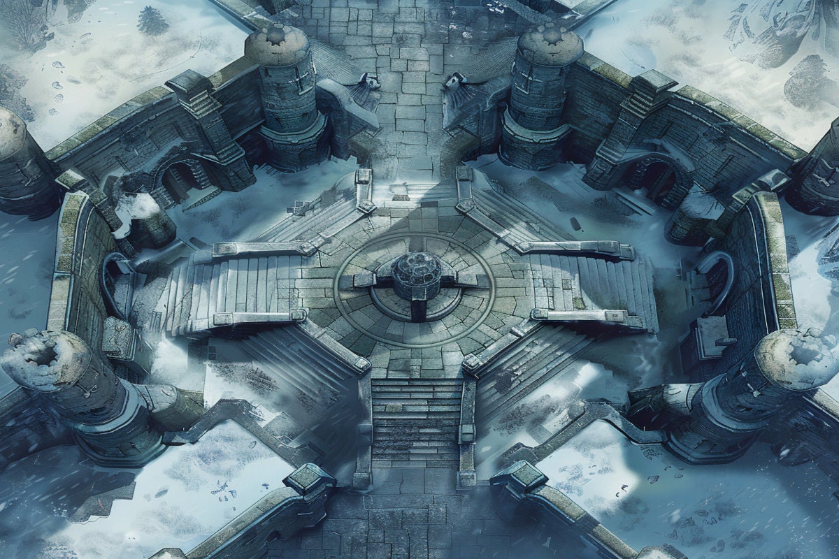 Winter Battlemaps Dnd: Digital RPG Maps Bundle for Dungeons and Dragons ...