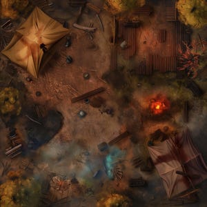 Campsite Battlemaps Bundle for Rpg,maps for Dungeons & Dragons, Battle ...