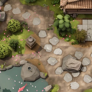 Japanese Themed RPG Battle Maps Bundle ,digital RPG Maps for Commercial ...
