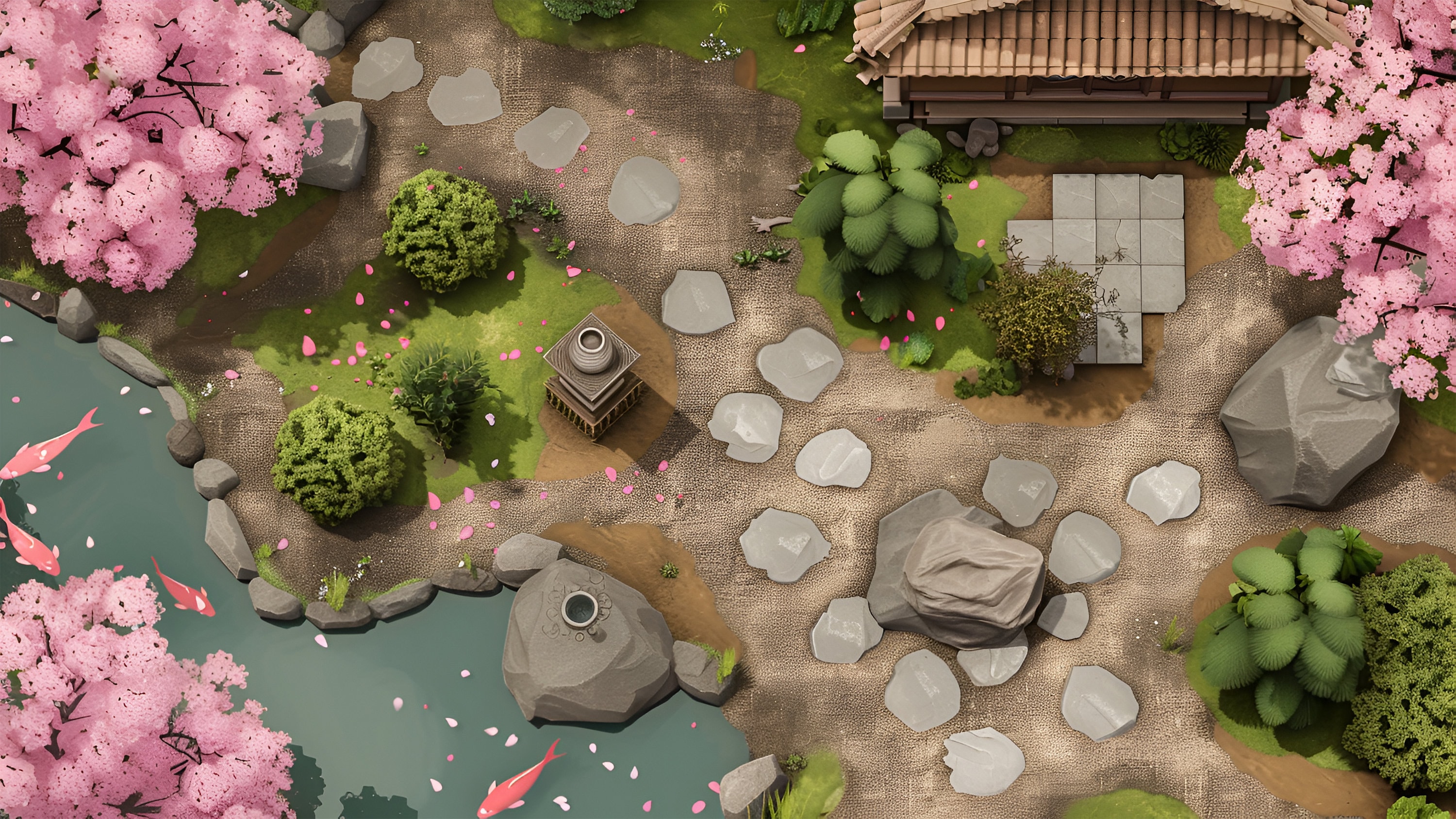 Japanese Themed RPG Battle Maps Bundle ,digital RPG Maps for Commercial ...