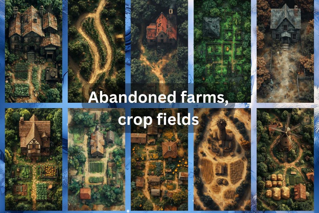 Abandoned Farm Battle Map, Rural Countryside TTRPG Map for Dnd, Virtual ...