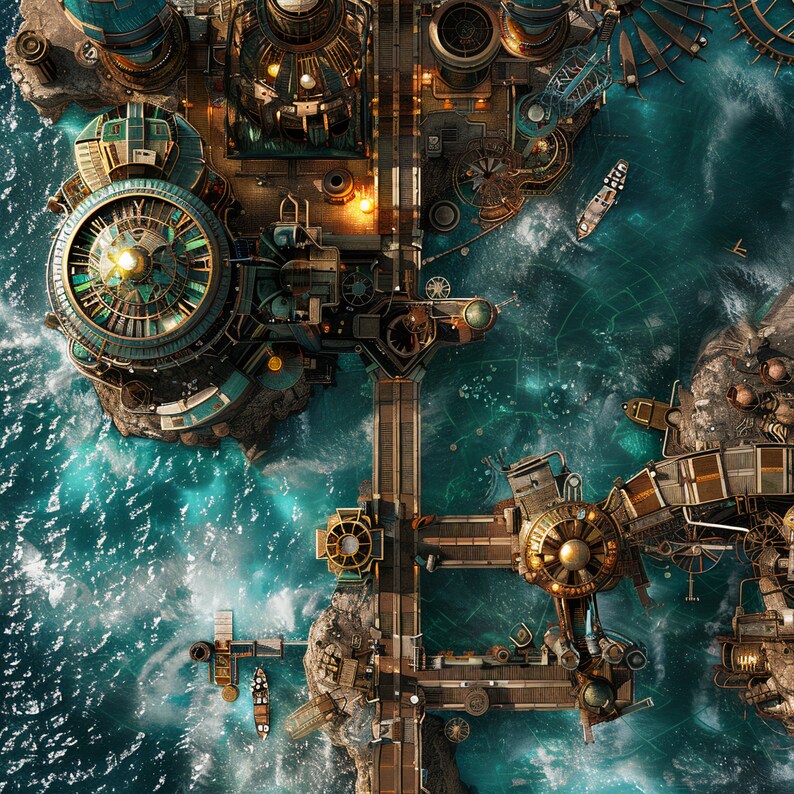 Steampunk Battlemaps Bundle for Rpg,maps for Dungeons & Dragons,dnd ...