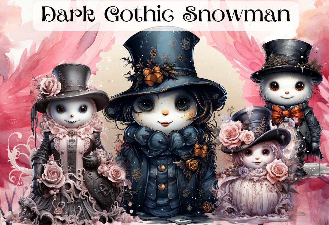 Dark Gothic Snowman PNG Clipart,gothic Snowman Sublimation, Snowman ...