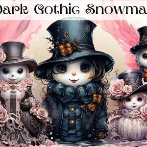 Dark Gothic Snowman PNG Clipart,gothic Snowman Sublimation, Snowman ...