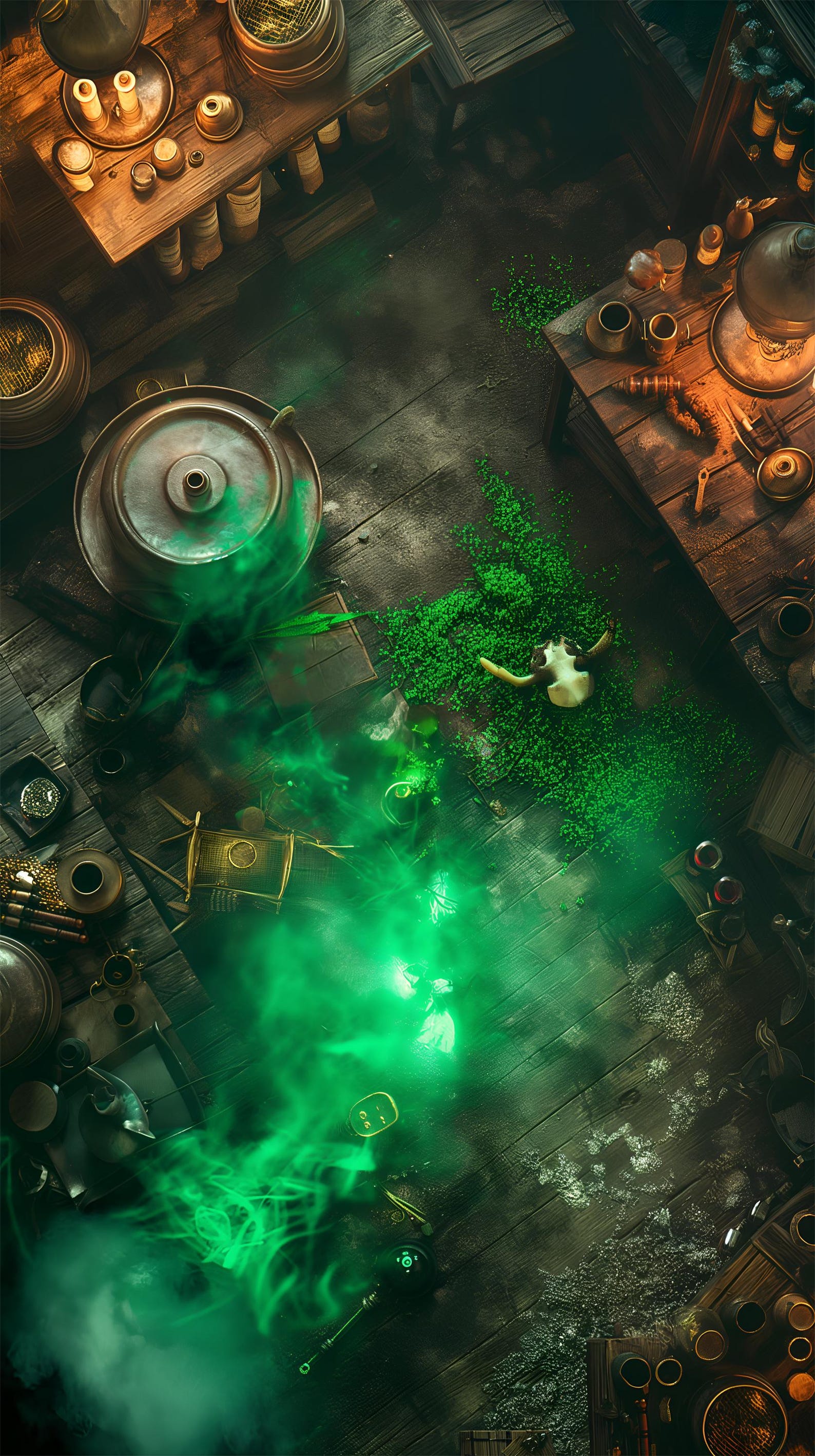 Alchemist's Lab Battle Map | Magical Laboratory TTRPG Map for Dnd | VTT ...