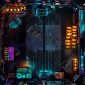 120 Cyberpunk Battlemaps Bundle for Rpg,maps for Dungeons & Dragons,battle Maps,dnd Battle Maps ...
