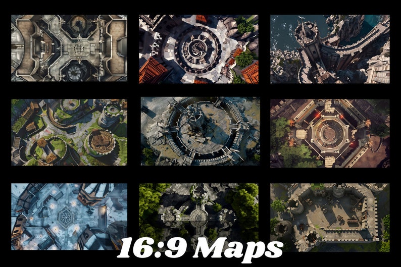 Castle Battlemaps Bundle for Rpg,maps for Dungeons & Dragons,battle Map ...