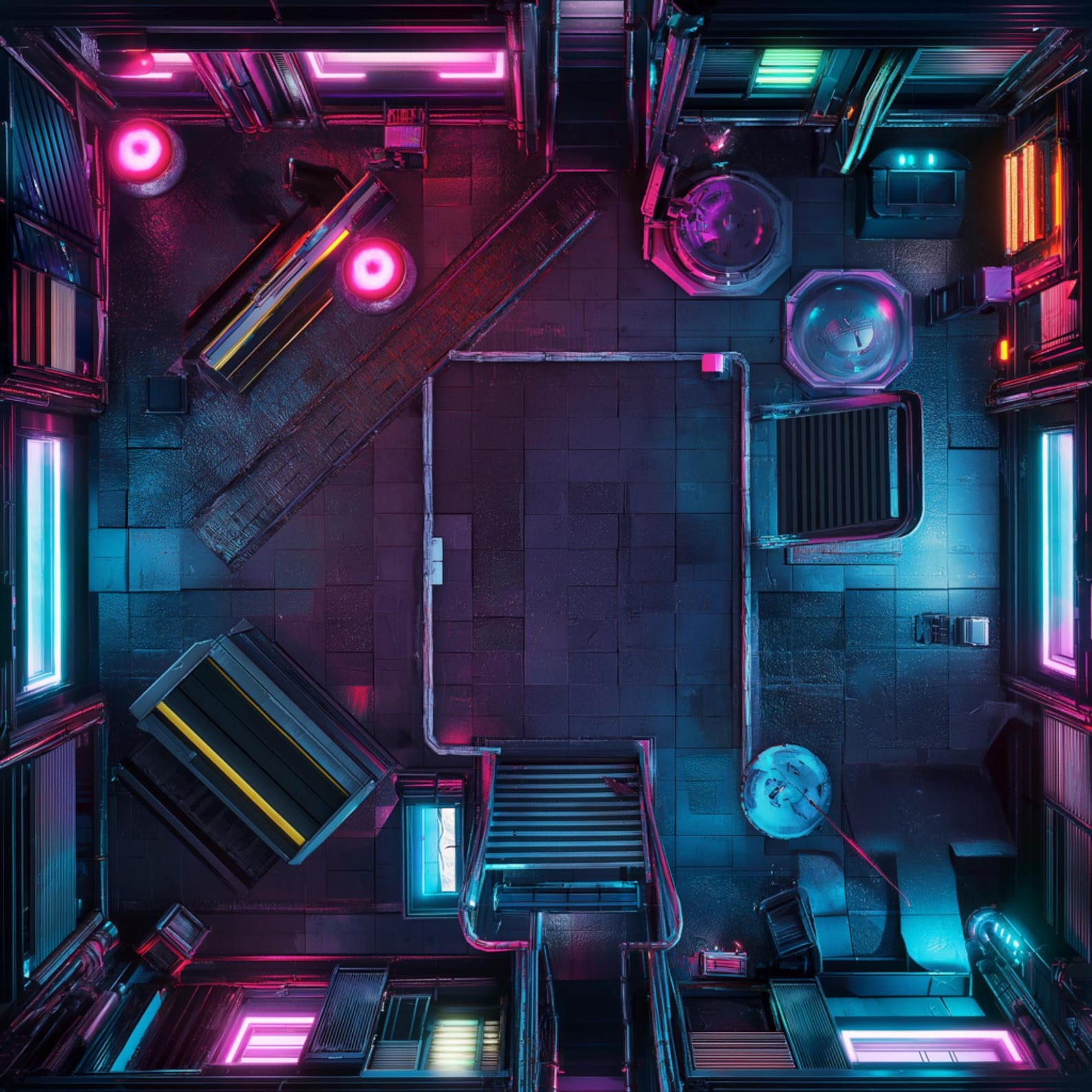 120 Cyberpunk Battlemaps Bundle for Rpg,maps for Dungeons & Dragons ...