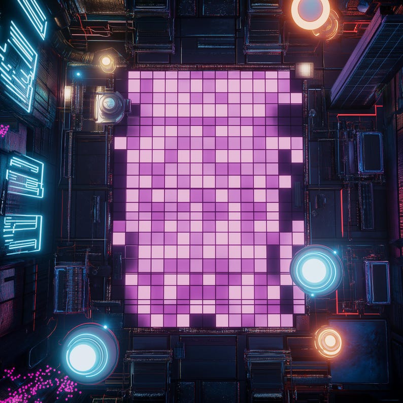 5 Cyberpunk Battlemap Dnd,maps for Dungeons & Dragons,cyberpunk Battle ...