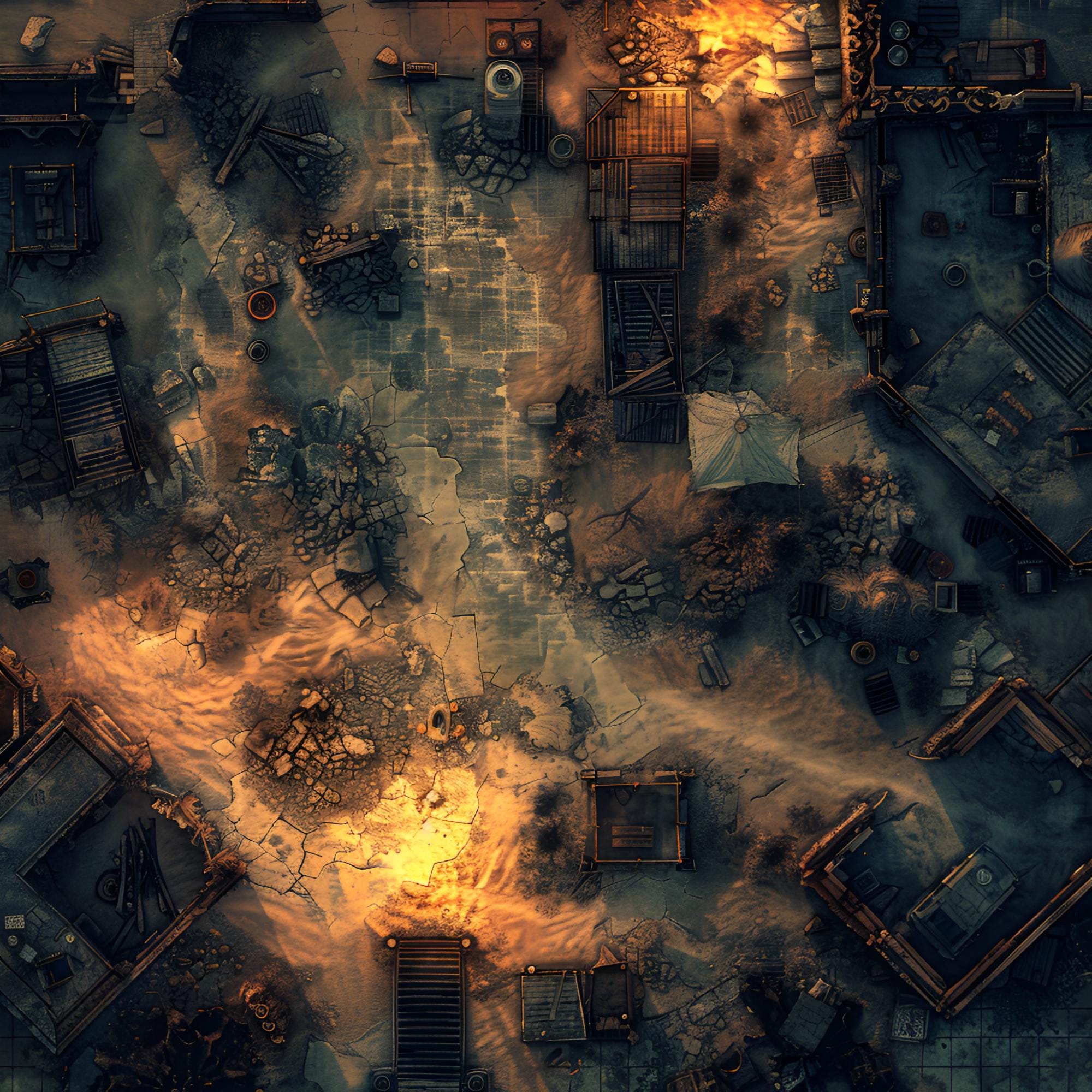 Nuclear Wasteland Battlemaps Bundle for Rpg,maps for Dungeons & Dragons ...