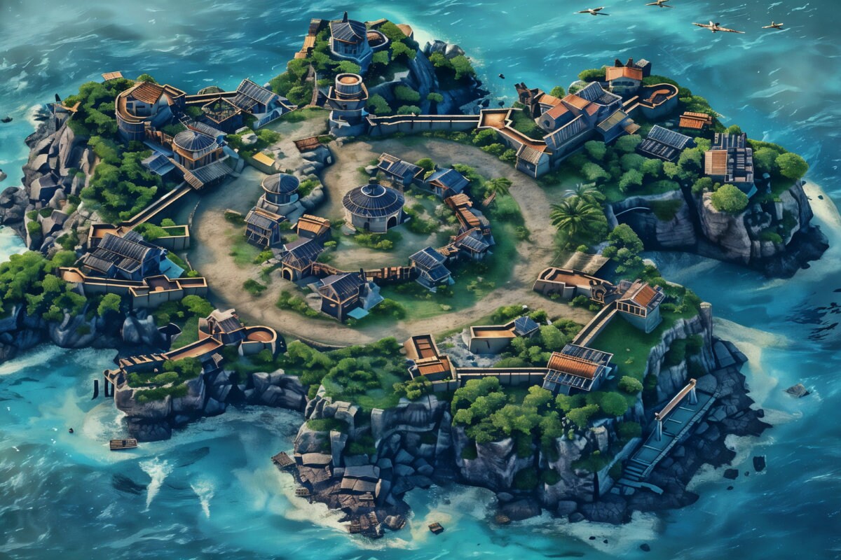 Island Battlemaps Dnd, Digital RPG Maps Bundle,dungeons and Dragons,rpg ...