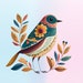 Folk Birds Clipart: Watercolor Pngs of Birds for Digital Download ...